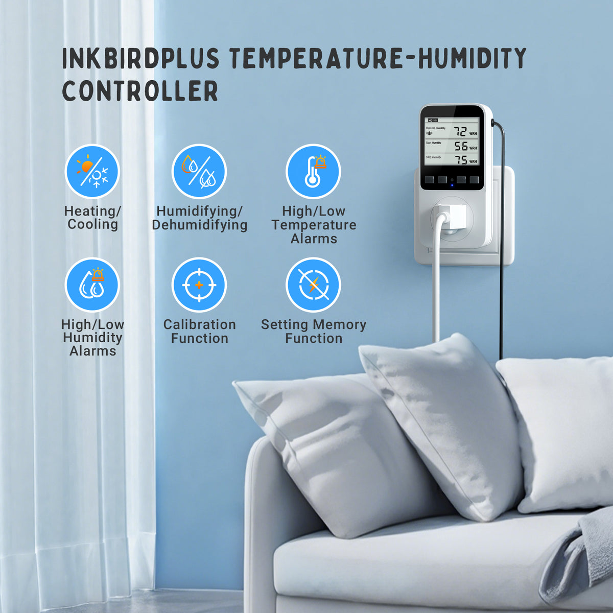INKBIRDPLUS Temperature and Humidity Controller Heating Cooling Thermo — INKBIRD NZ
