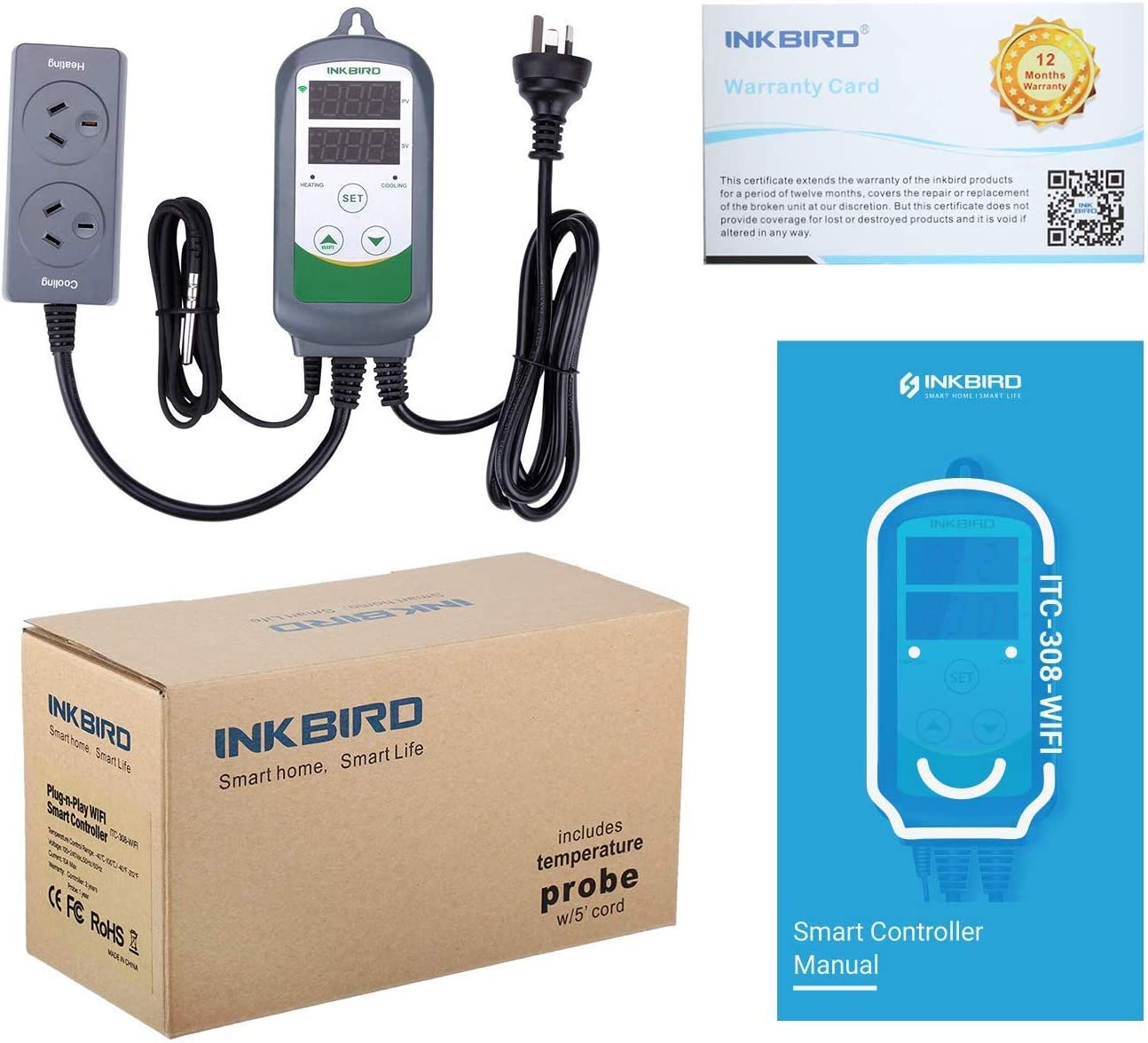 INKBIRD Temperature Controller ITC-308-WIFI — INKBIRD NZ