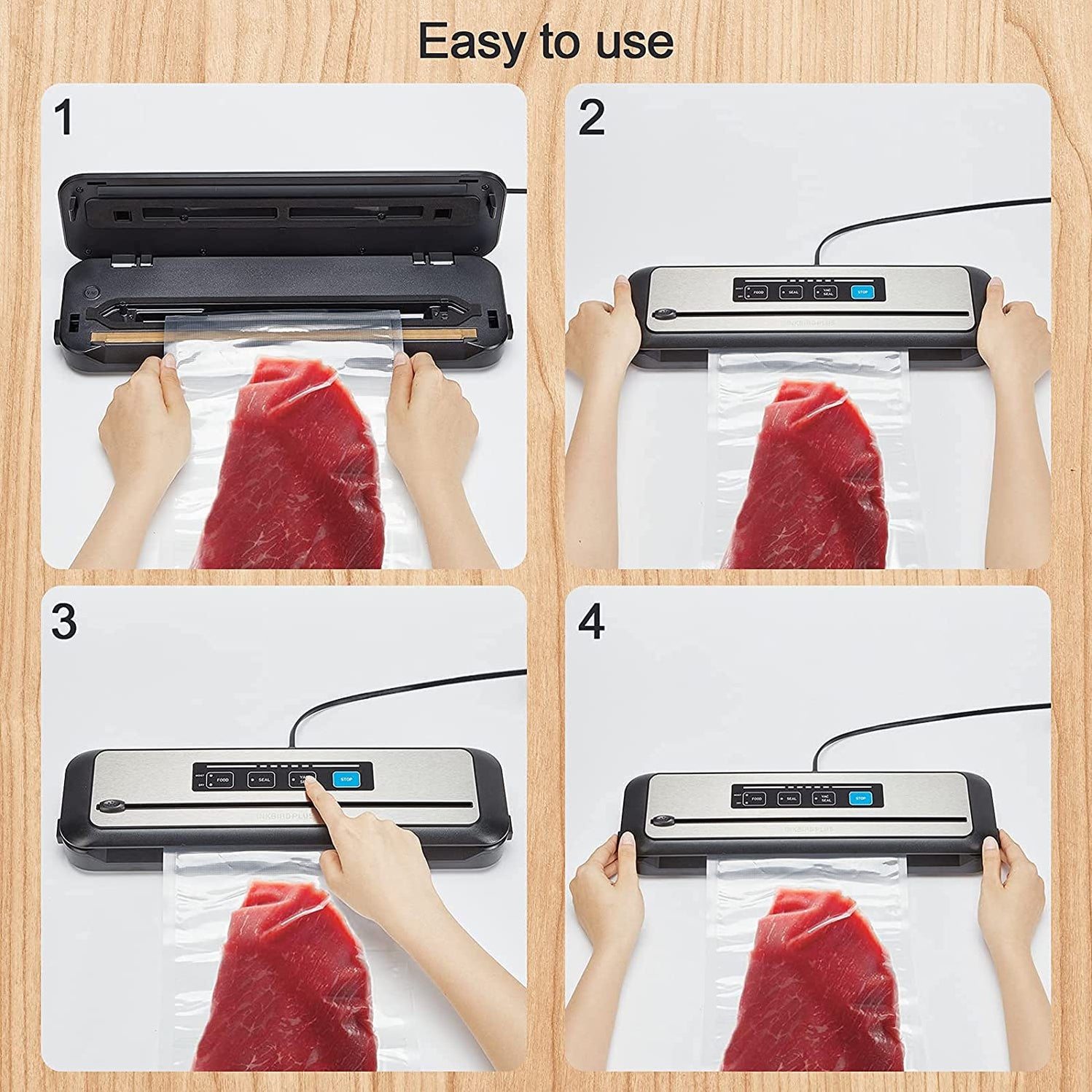 INKBIRD Vacuum Sealer Machine with Starter Kit INK-VS01 for Food ...