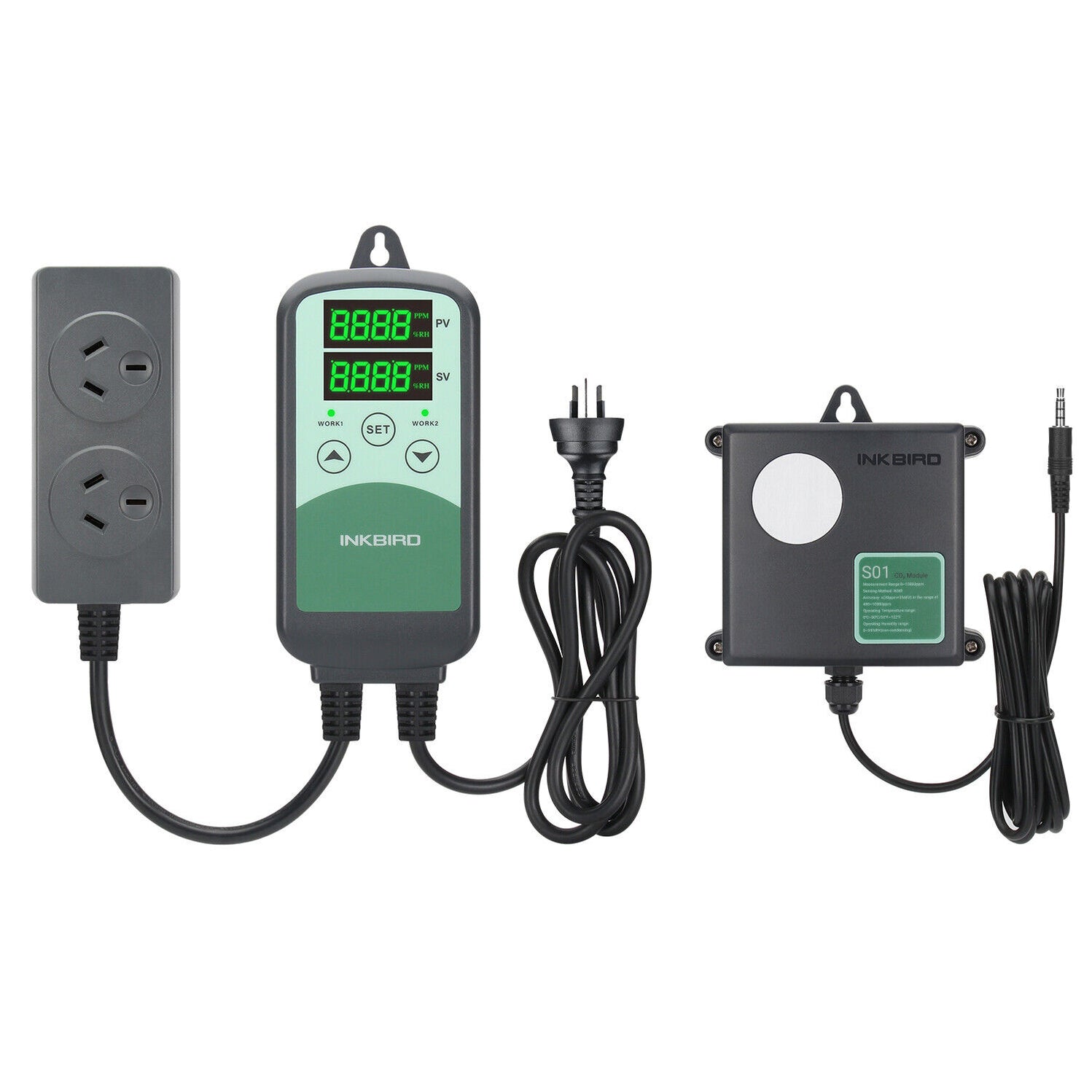 Inkbird Programmable CO2 Controller ICC-500T with CO2 S01 Sensor ...